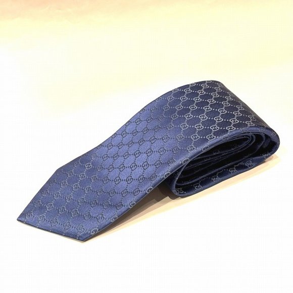 Gucci | Accessories | Gucci Gucci Silk Necktie Navy Series Brand ...